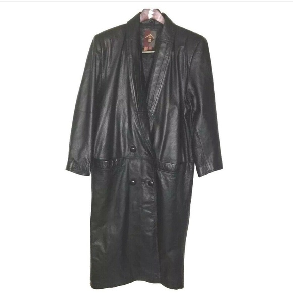 G-III | Jackets & Coats | Giii G3 Womens Sz Med Leather Trench Long ...